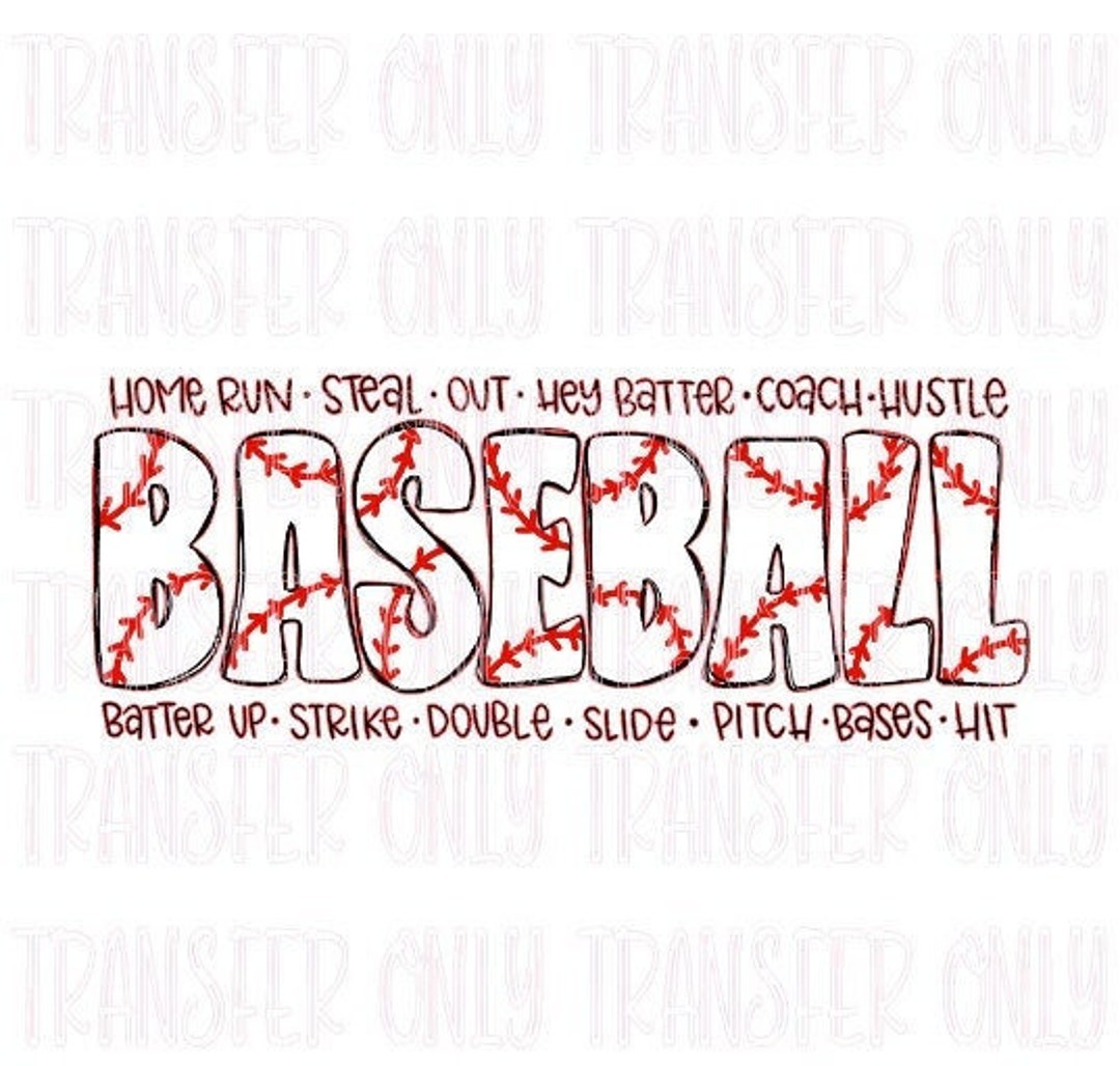 Baseball Design Sublimation Transfer Ready to Press Heat Transfer Print ...