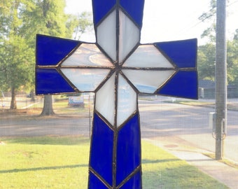 Stained glass cross | Etsy