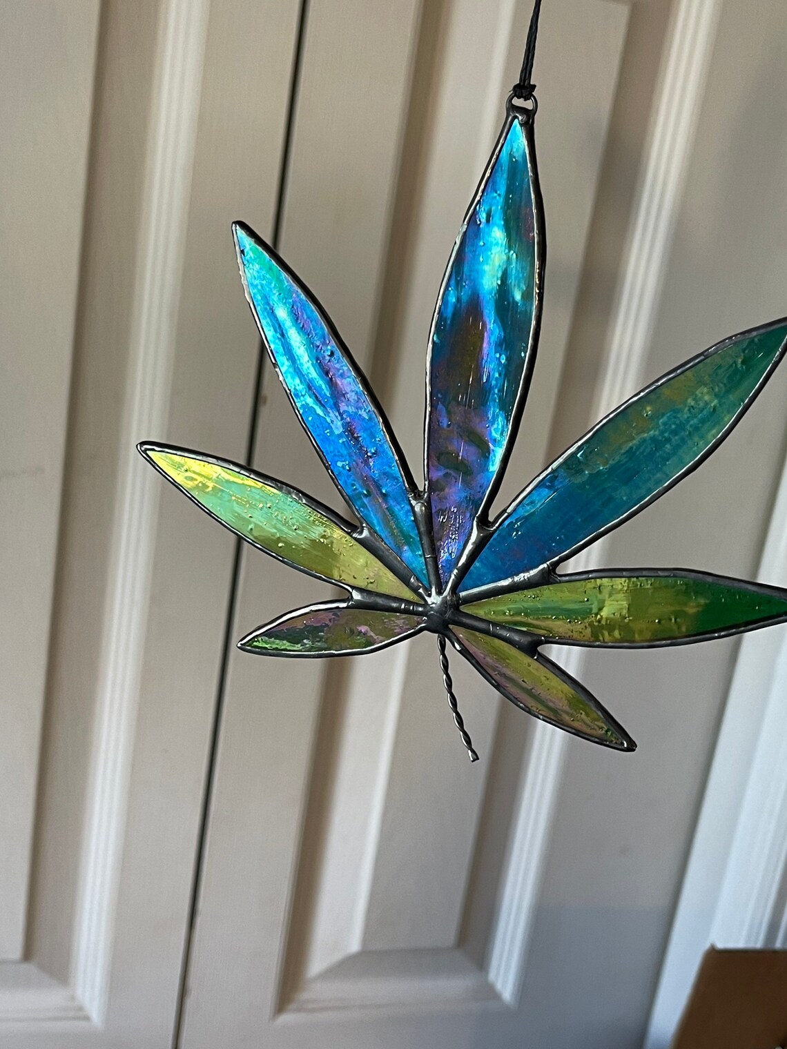 Marijuana Leaf Suncatcher Stained Glass - Etsy
