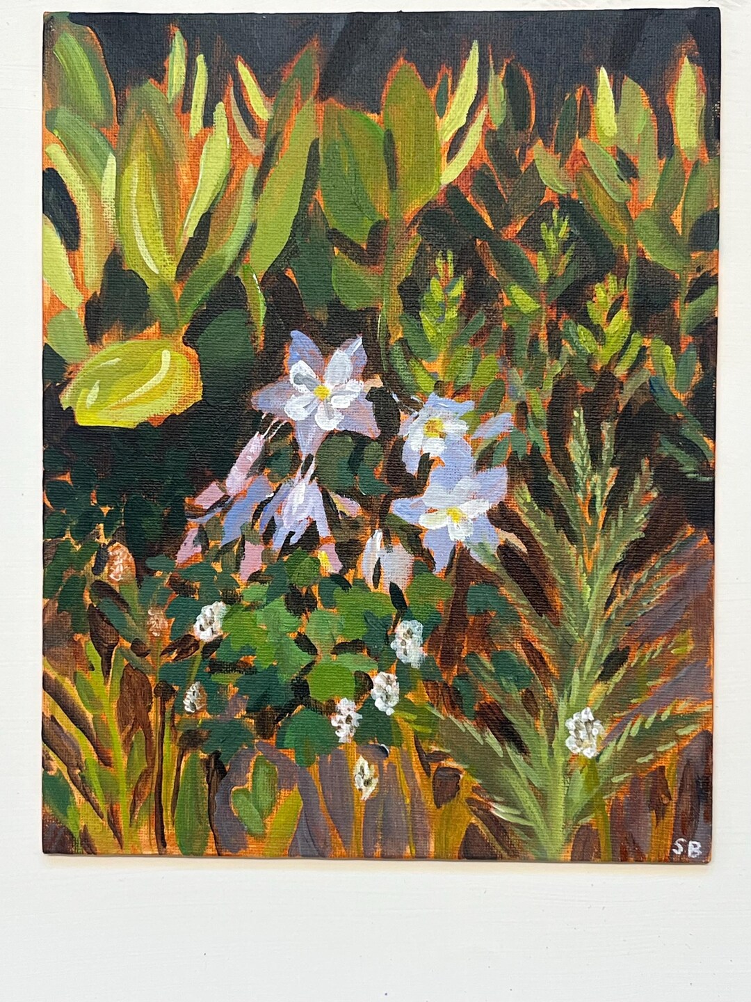 Columbines - Original Acrylic Painting by Saskia Becker - Etsy