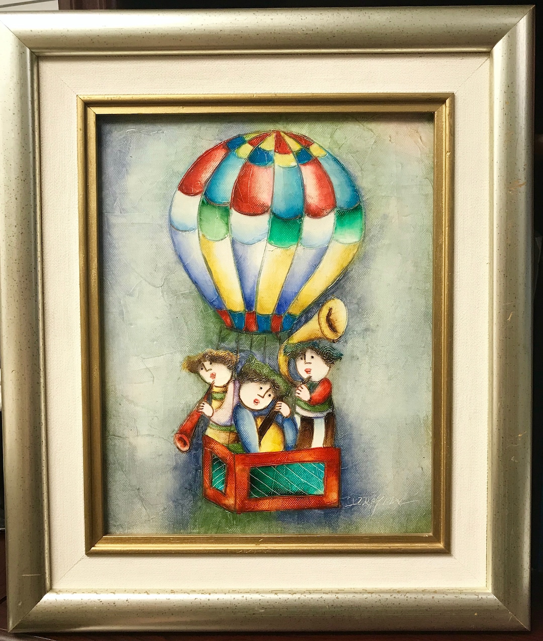 Joyce Roybal Oil Painting on Canvas Children Playing Instruments in a ...