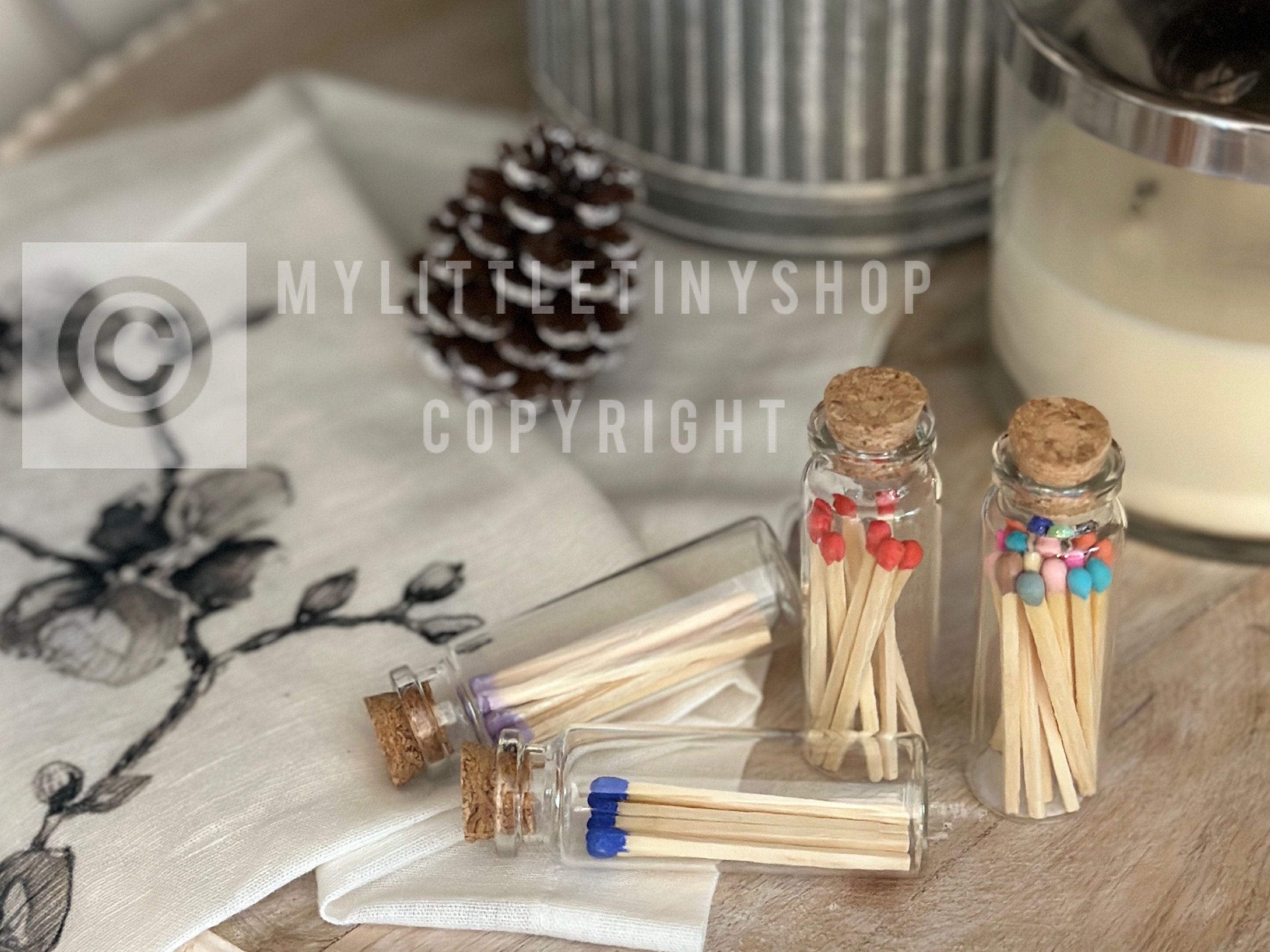 MATCH JARS |housewarming | Strike on Bottle | Accent Decor | Colored ...