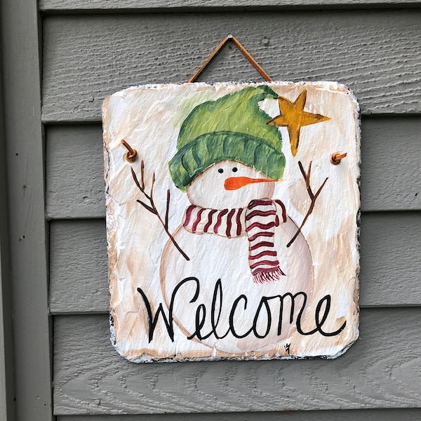 Snowman Slate - Etsy