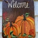 Painted Fall Welcome Sign, Pumpkin Slate Sign, Welcome Plaque, Pumpkin ...