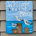 Welcome to the Beach Sign, Summer Slate Sign, Painted Slate, Beach ...