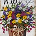 Hand Painted Slate Sign, Spring Welcome Sign, Front Door Slate, Spring ...