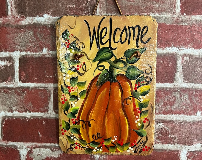 Fall Welcome Slate 12 High X 8 Wide - Etsy