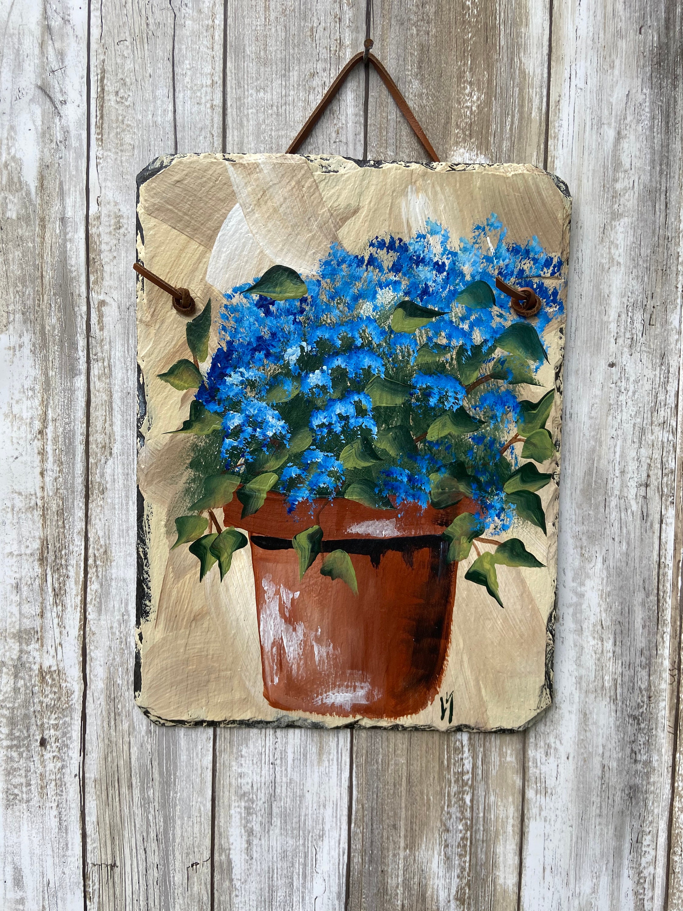 Porch Decor, Slate Plaque, Hand Painted Slate Sign, Garden sign, Garden ...