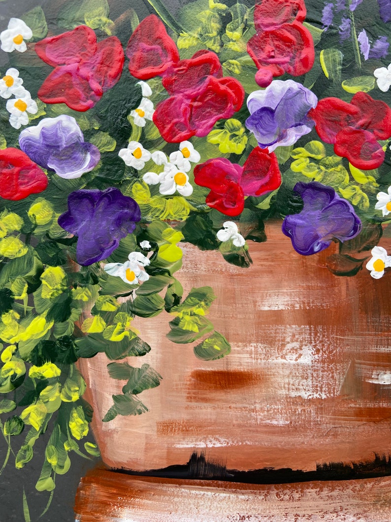 Hand Painted Slate Sign Spring Welcome Sign Front Door - Etsy