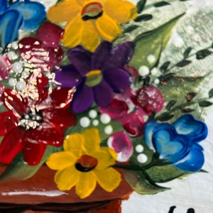 Painted Slate Welcome Sign, Garden Slate Sign, Floral Welcome Plaque ...