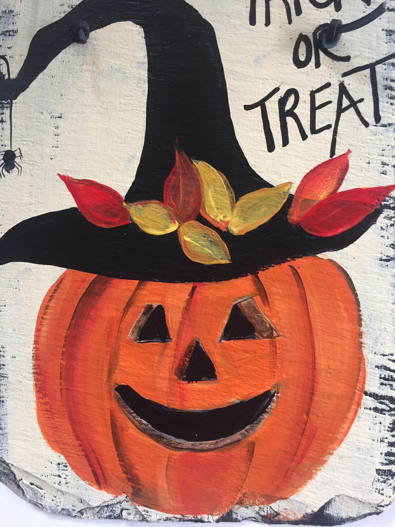 Halloween Jack-o-lantern Welcome Sign, Slate Sign, Halloween Slate Door ...