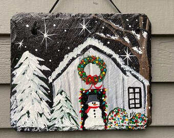 Christmas Slate Sign. Merry Christmas Slate. Gingerbread Man - Etsy