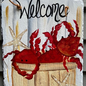 Slate Beach Sign, Coastal Door Hanger, Beach House Decor, Summer Slate ...