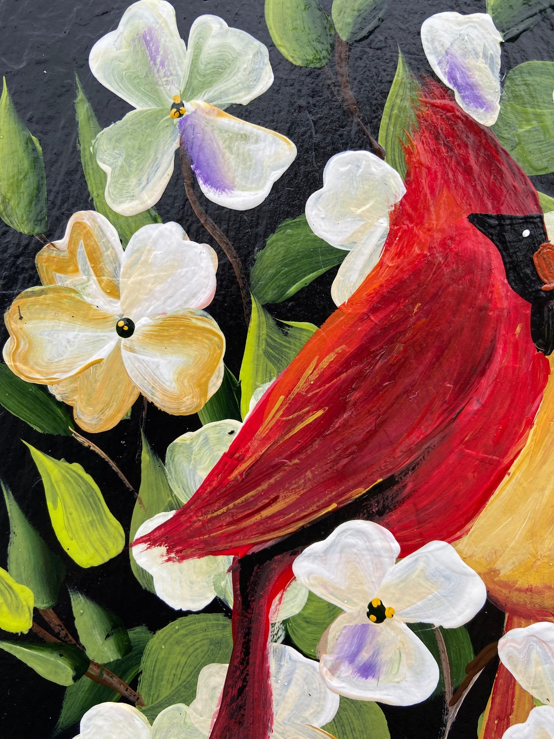 Cardinals Slate Sign Garden Decor Cardinal Welcome Sign - Etsy