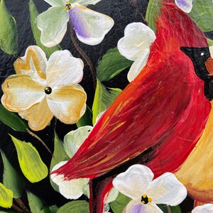 Cardinals Slate Sign, Garden Decor, Cardinal Welcome Sign, Painted ...