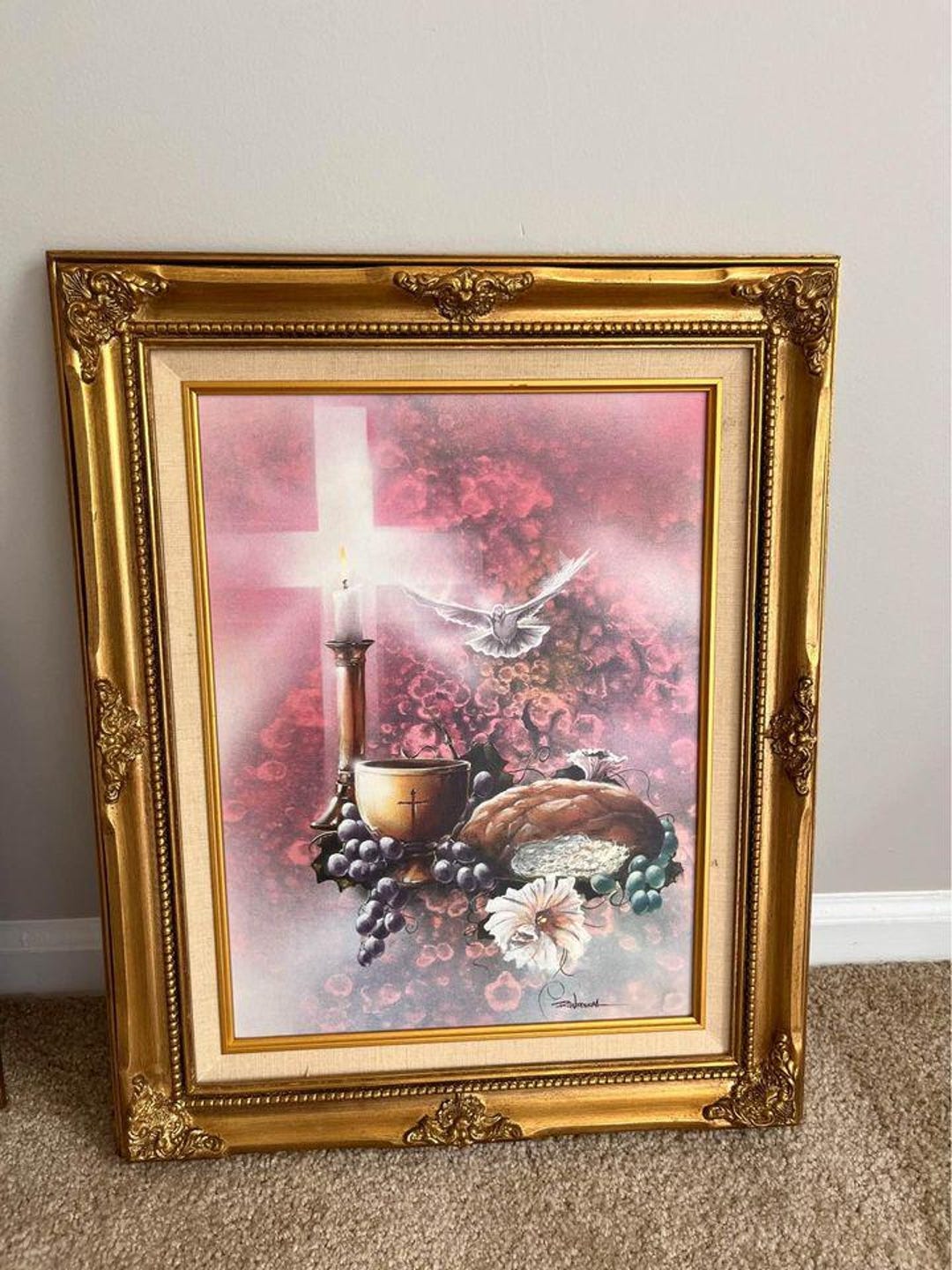 Giclee Oil Painting Canvas R WOODRUM Body Blood Christ Holy Spirit ...