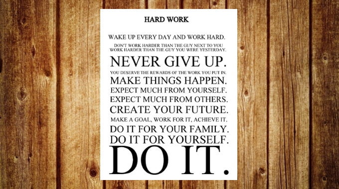 8 X 10 Instant Download Printable Art, Hard Work Manifesto, Motivation ...