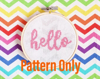 Repeating Rainbow Cross Stitch Pattern | Etsy