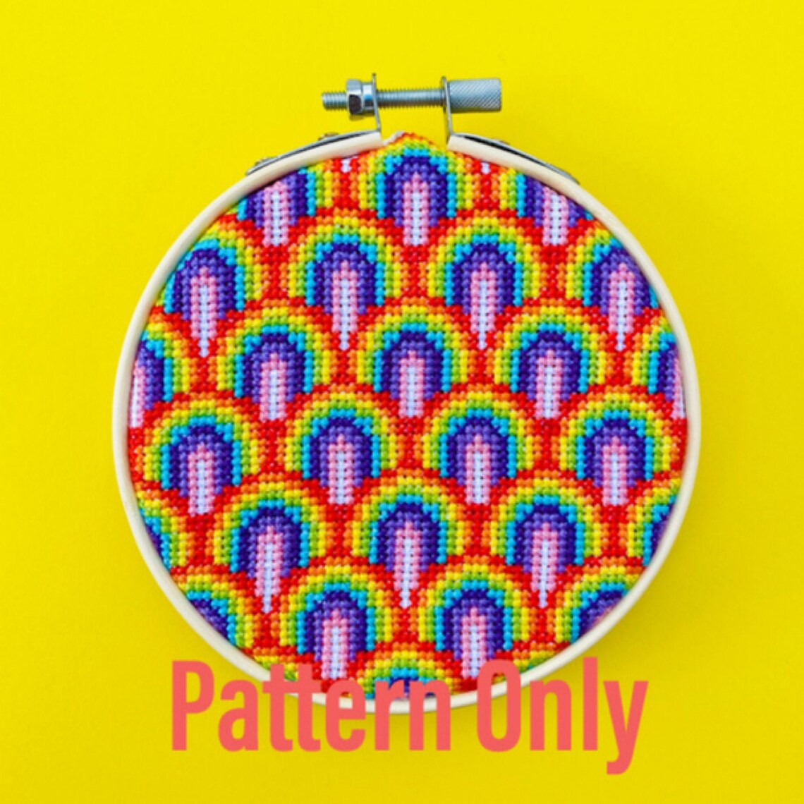 Repeating Rainbow Cross Stitch Pattern - Etsy