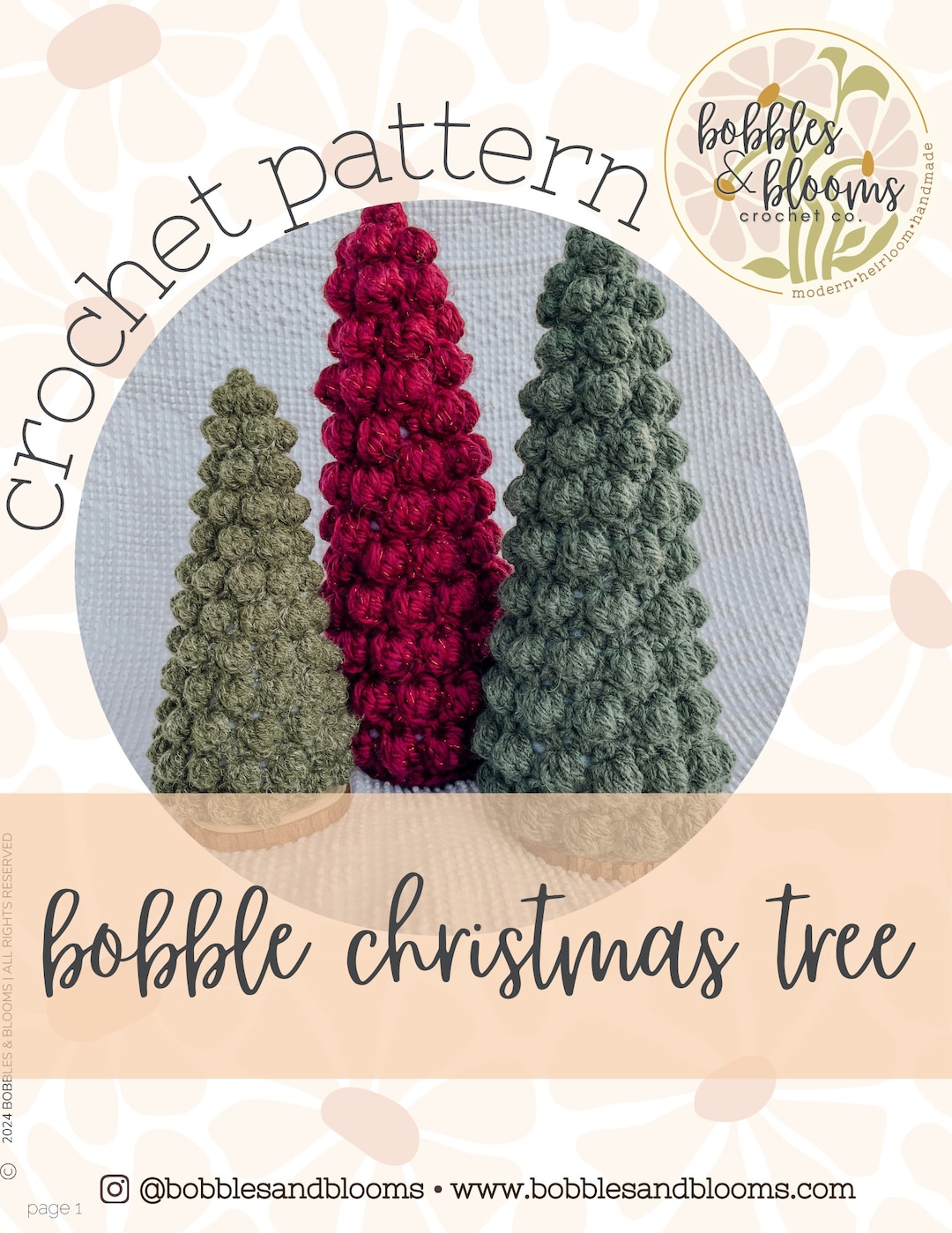 Cozy Bobble Christmas Tree Crochet Pattern (digital Download) - Etsy