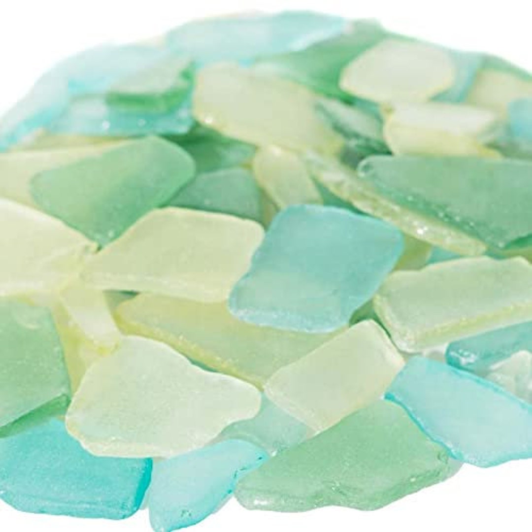Sea Glass | Green Yellow & Aqua Colored Sea Glass Mix | Sea Glass for ...