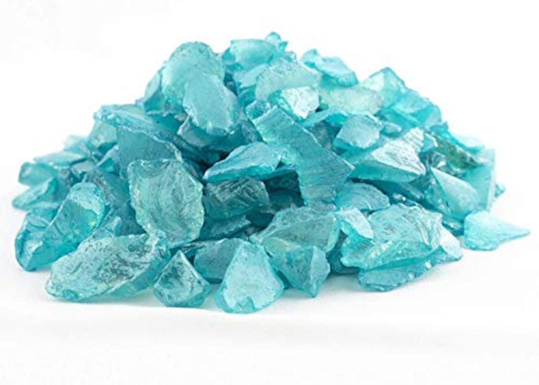 Sea Glass Chips Colored Sea Glass Chips Aqua Blue 10oz Bulk Pearlized ...
