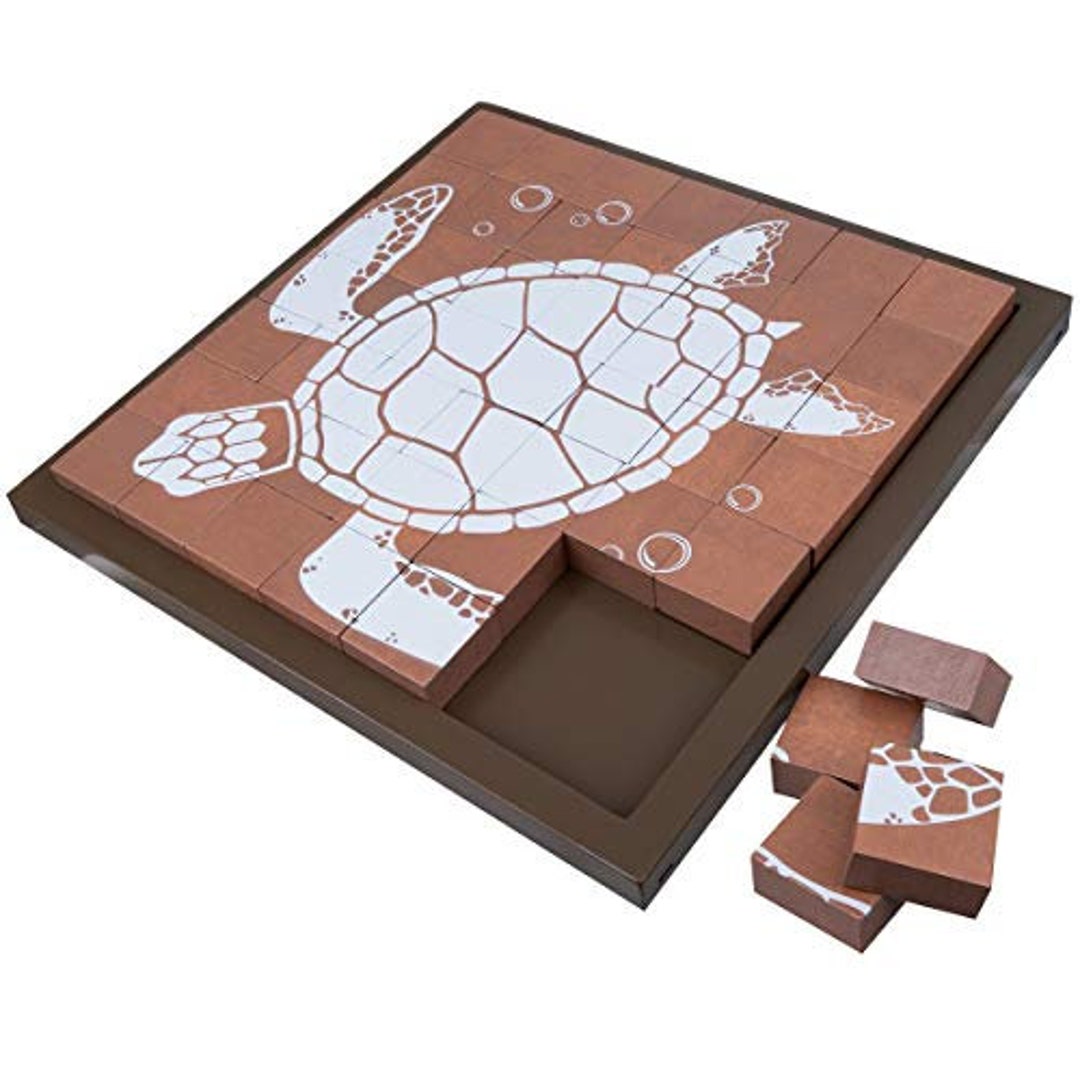 Sea Turtle Puzzle | 49 Piece | Wooden Puzzle | Beach Decor | Coffee ...