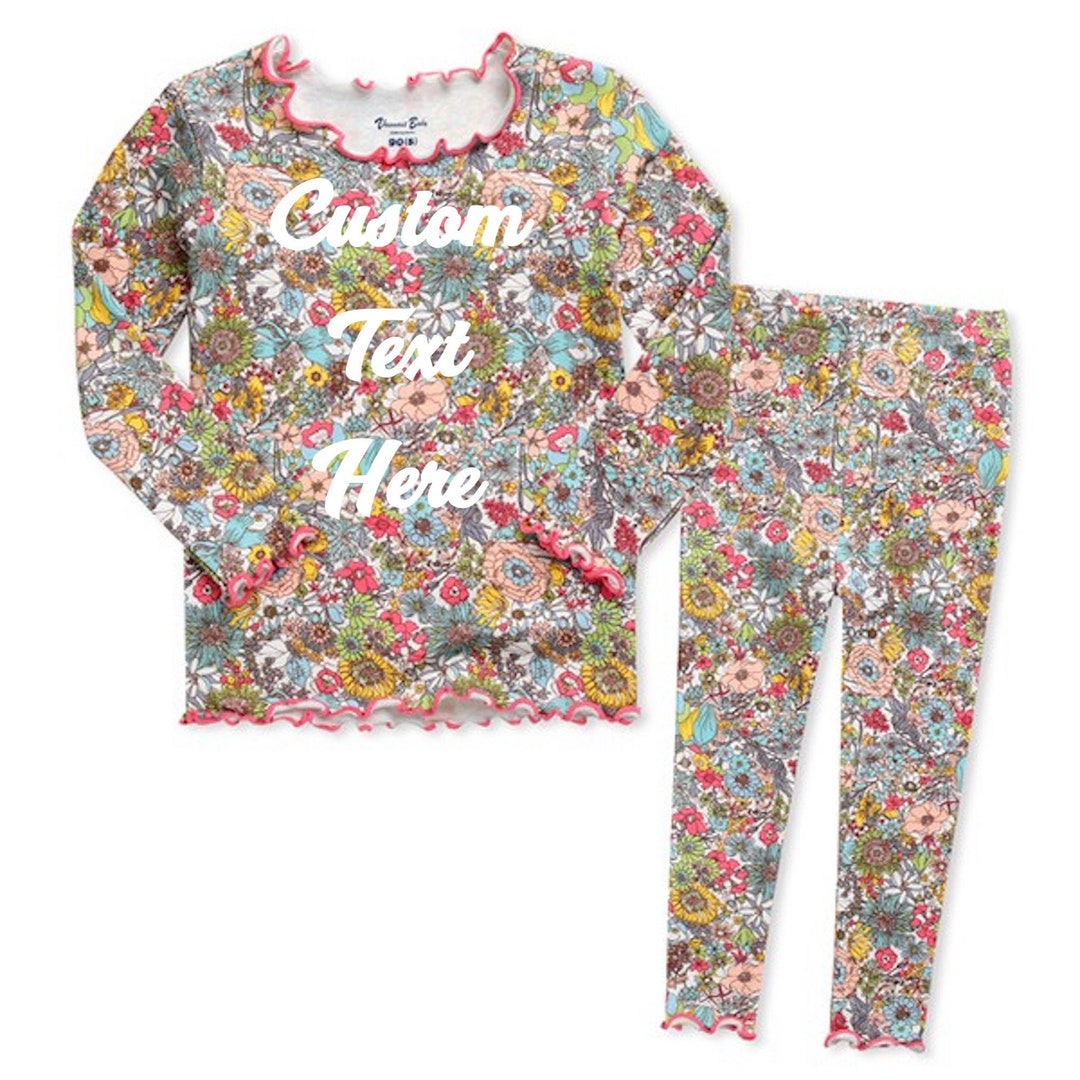 GIRLS Personalized Flower Pajama Flower Power PJ Girls Daisy Pajama ...