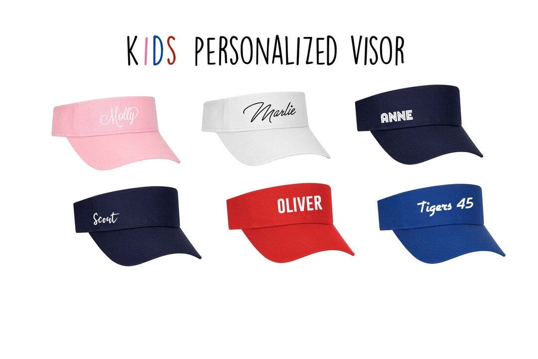 KIDS Personalized Visor Customized Sport Twill Visor for Kids Youth ...