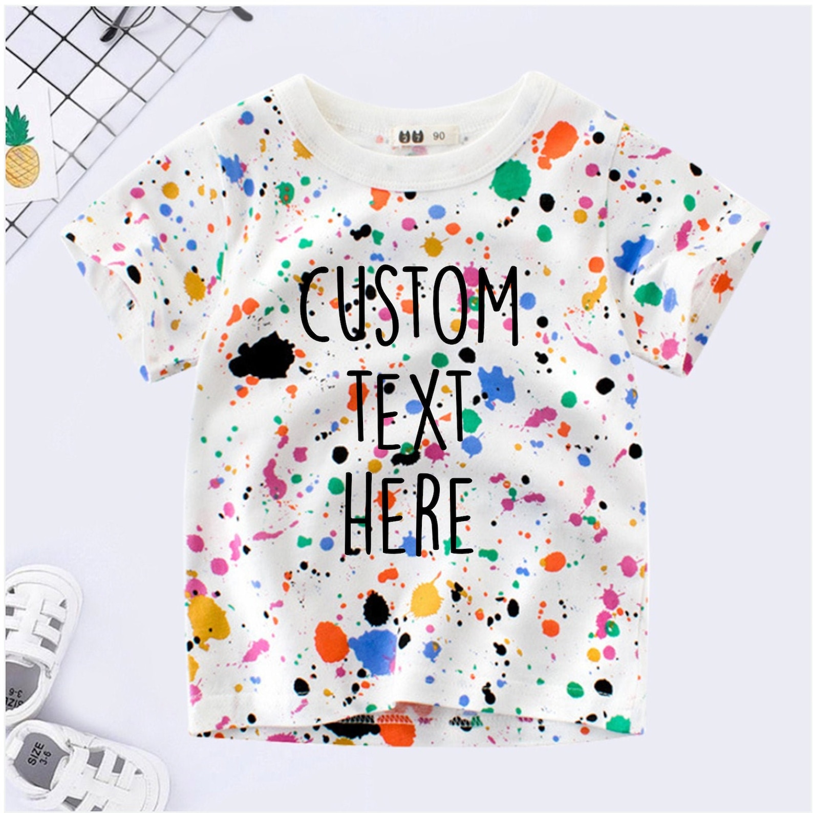 KIDS Personalized Paint Splatter Shirt Kids Paint Splatter Tee Custom ...