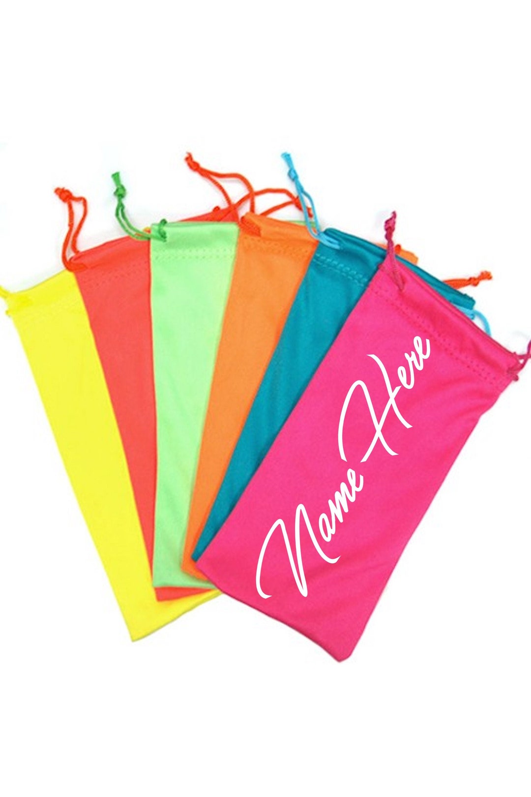 Personalized Sunglass Pouch Soft Pouch for Glasses Neon Sunglass Pouch ...
