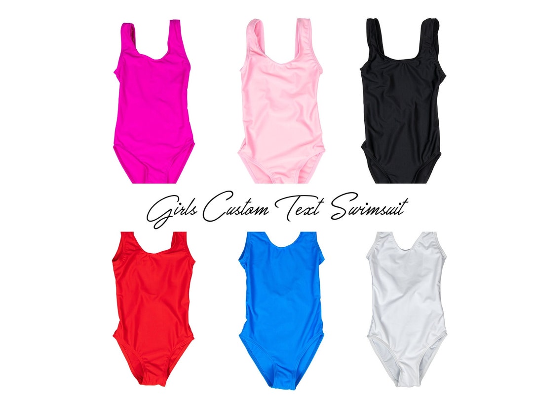 GIRLS Personalized One Piece Swimsuit Onepiece Girls Swimwear Toddler ...