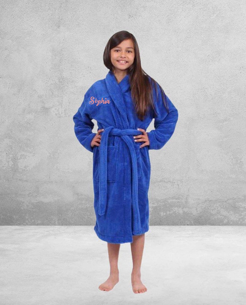 KIDS Personalized Plush Microfleece Robe Children's Monogram Robe Youth ...