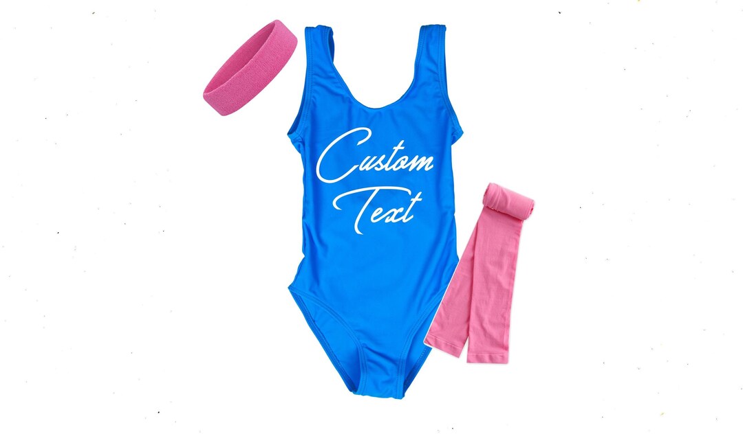 GIRLS Personalized Workout Costume 80's Aerobics Costume Leggings ...