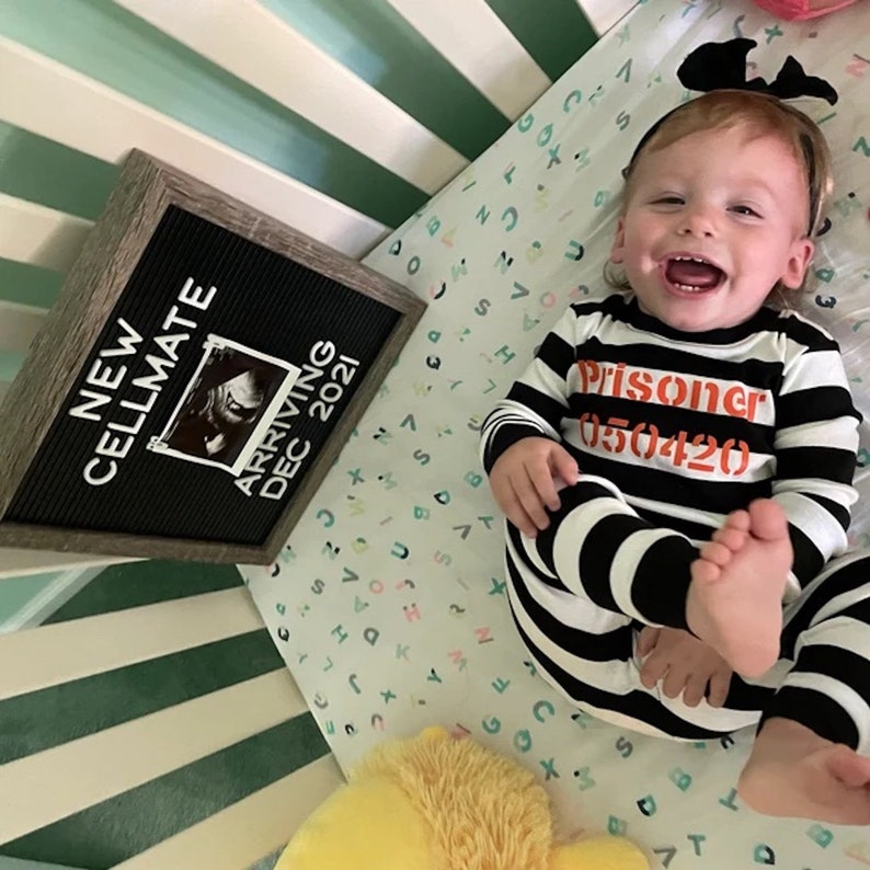 KIDS Prisoner Costume Inmate Pajamas Kids Customized Black and - Etsy