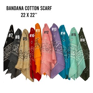 Personalized Custom Text Chain Stitch Embroidered Bandana Kids Choose ...