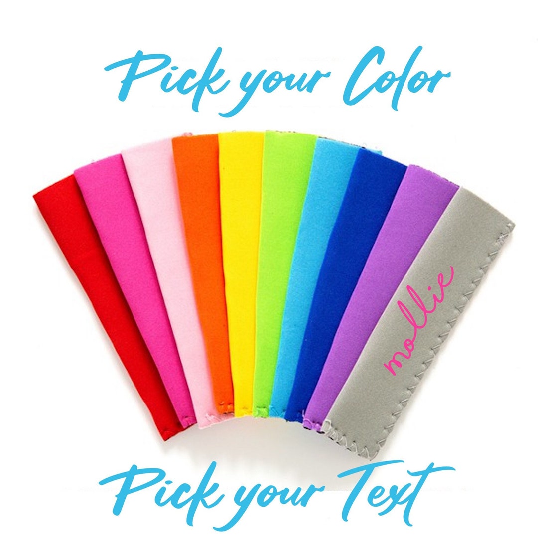 Personalized Popsicle Holder Popsicle Pouch With Custom Text Freezer ...