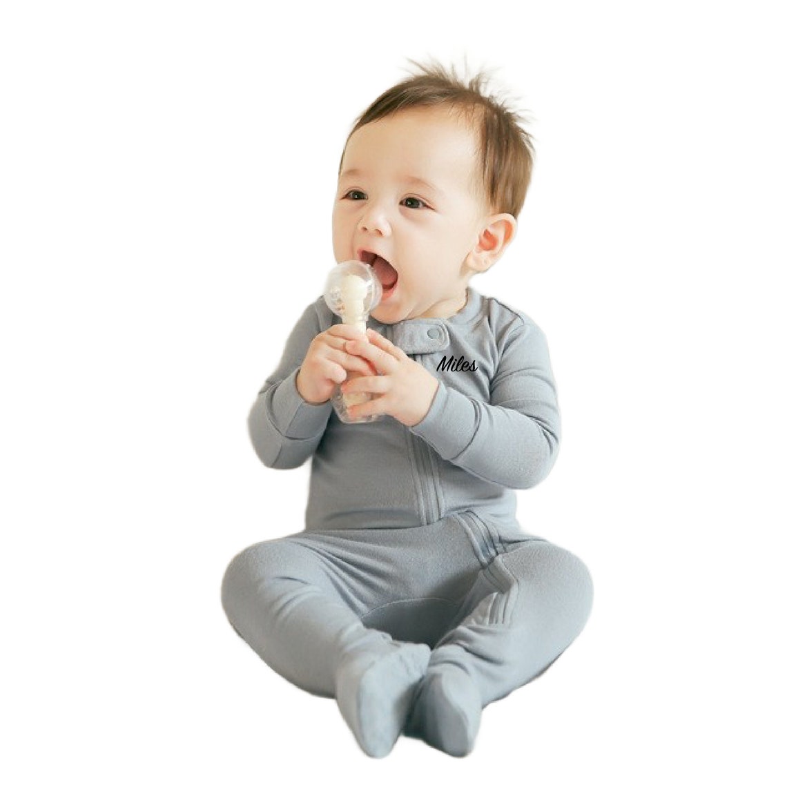 Personalized Baby Footie Super Soft Stretchy Baby Embroidered Outfit ...