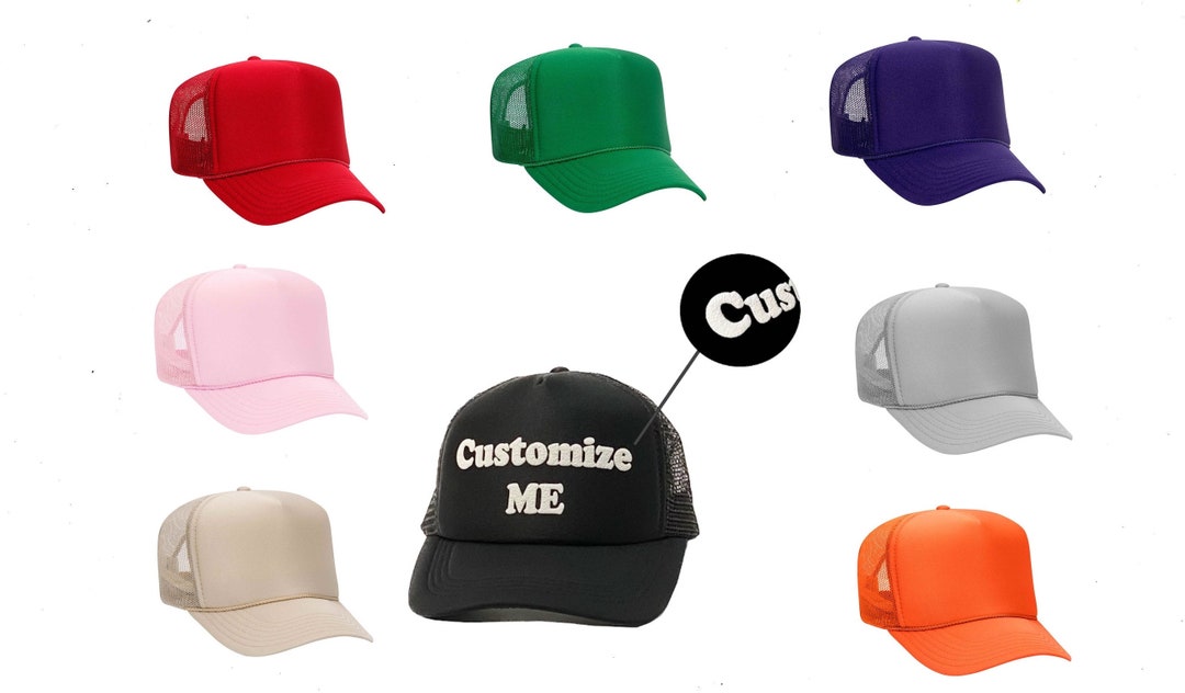 KIDS Personalized Trucker Hat Puffy 3D Lettering Customized Mesh Ball ...