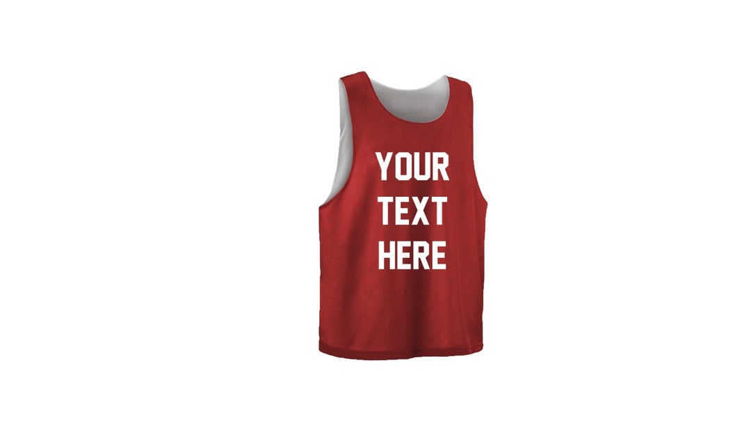 Kids Personalized Reversible Sport Pinnie CUSTOM Text Soccer PINNIE ...