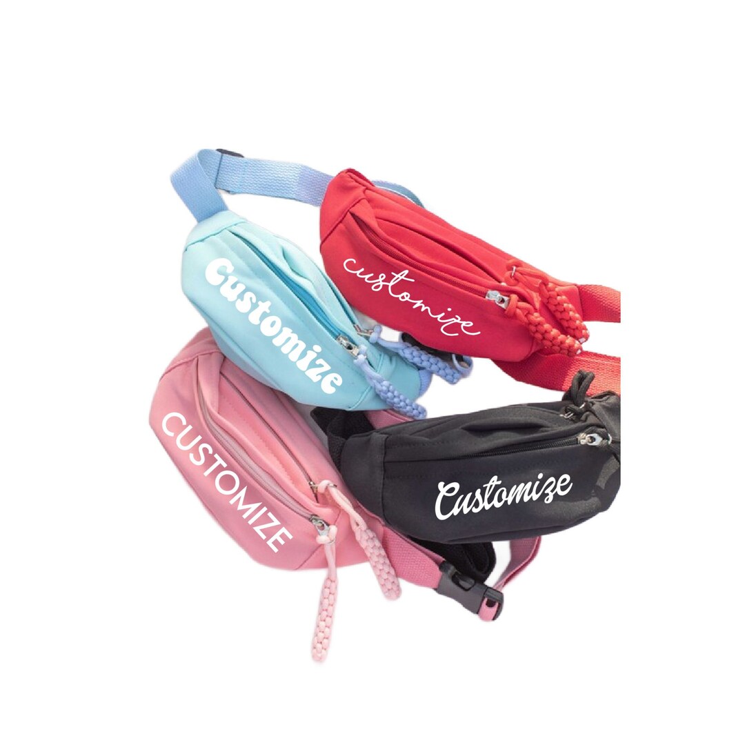 Kids Personalized Fanny Pack Custom Name Bag Youth Belt Bag Vacation ...