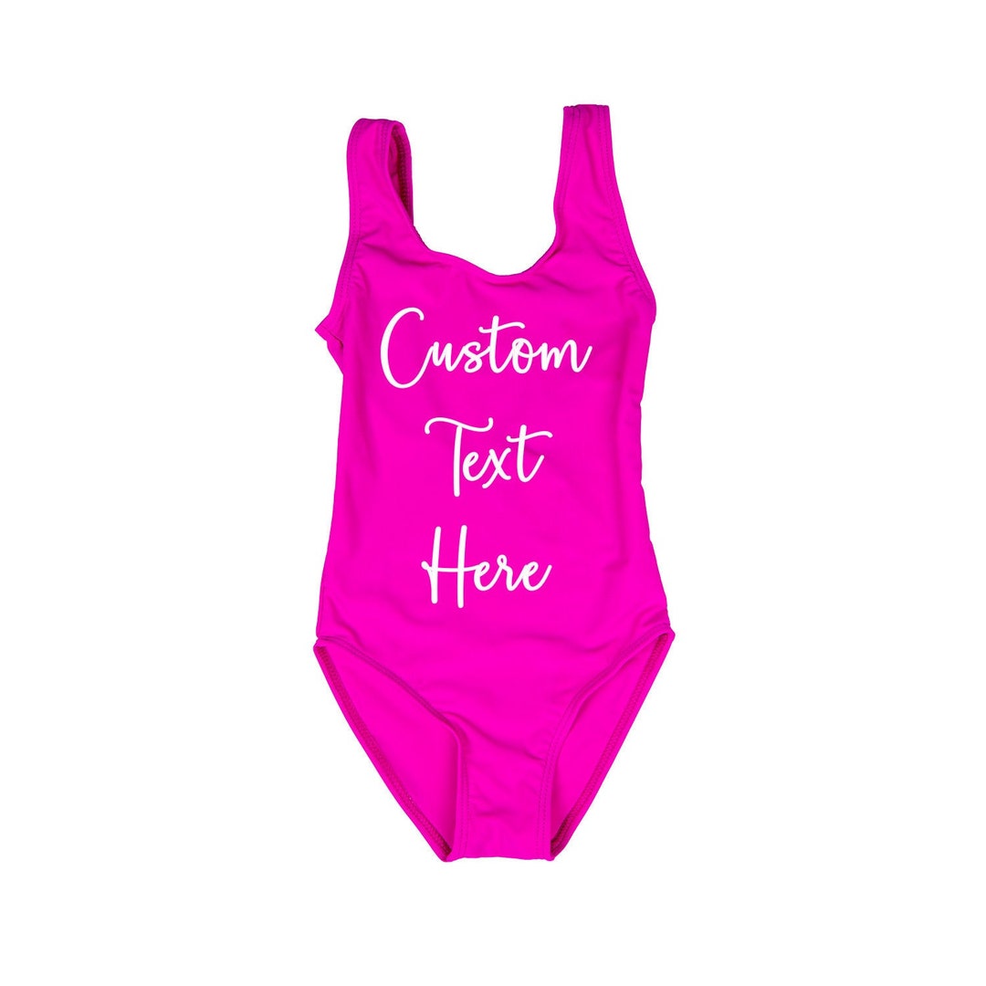 GIRLS Personalized One Piece Swimsuit Onepiece Girls Swimwear Kids ...