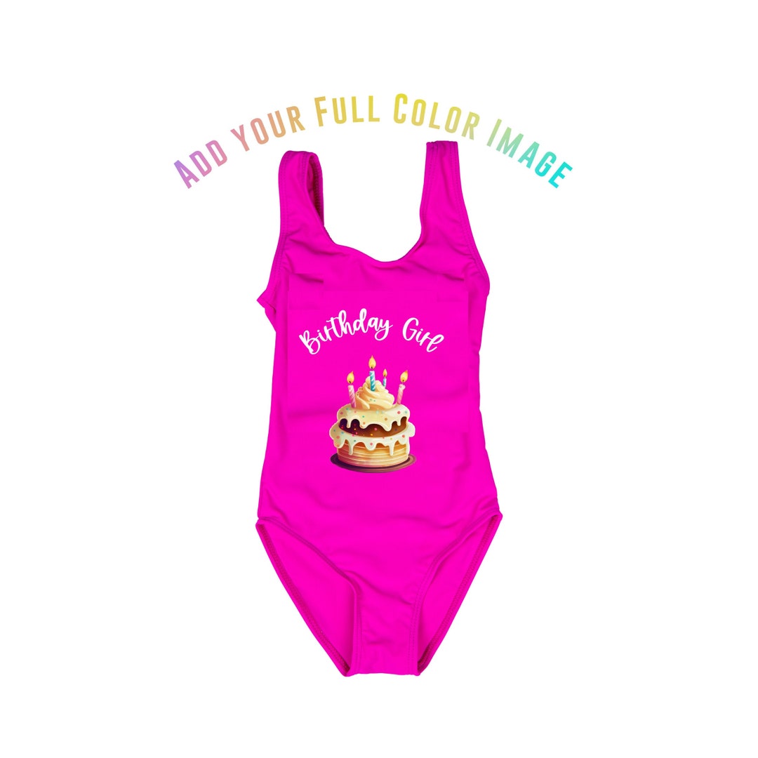 GIRLS Personalized Full Color Image One Piece Swim Suit One Piece Girls ...