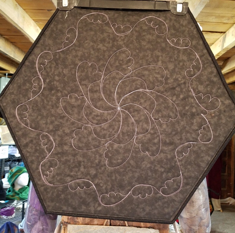 Quilted Table Runner Table Runner Quilted 60 Degree Triangle - Etsy