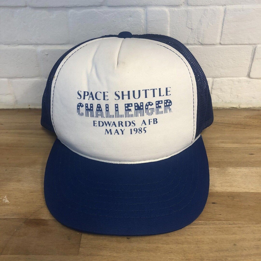 Vintage 80s Space Shuttle Challenger Blue Snapback Trucker Hat - Etsy