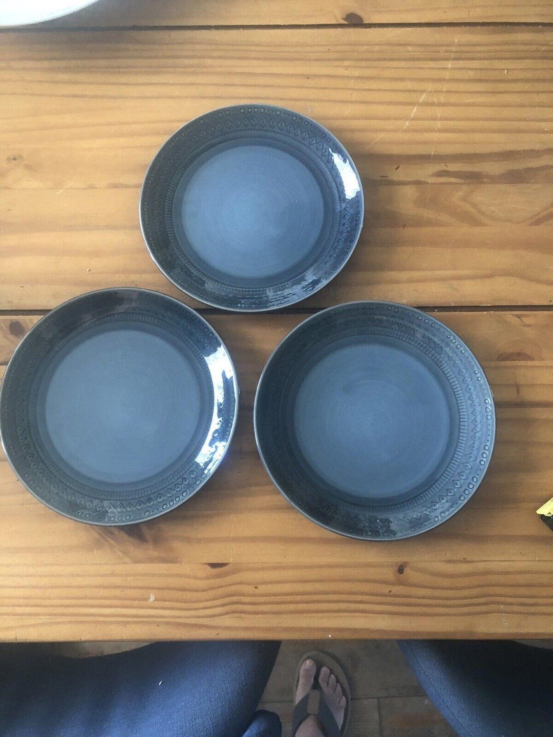 3 Threshold 8 1/2 Stoneware Salad Plates in the Kingsland Pattern - Etsy