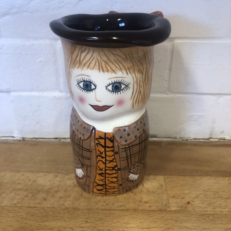 Rare Ganz Bella Casa Susan Paley Kate Smiling Lady Ceramic Flower Bud ...