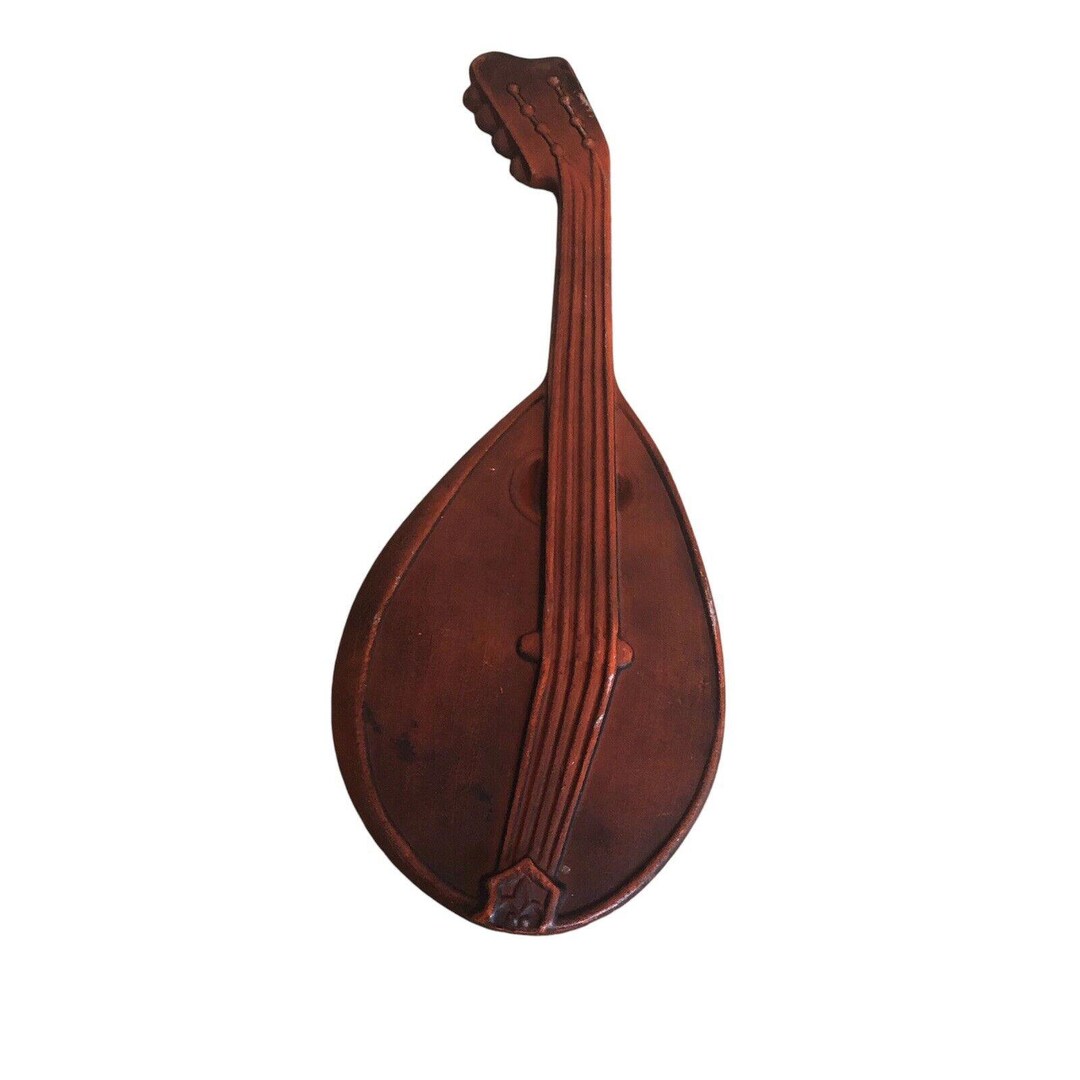 Vintage 1960’s Mandolin Instrument Wall Decor Royal Aluminum Cast Metal ...