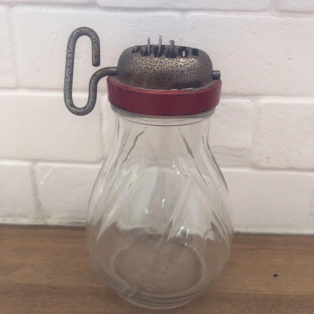 Vintage Glass Rotary Parmesan Cheese Grater Key Grinder Tin Lid - Etsy