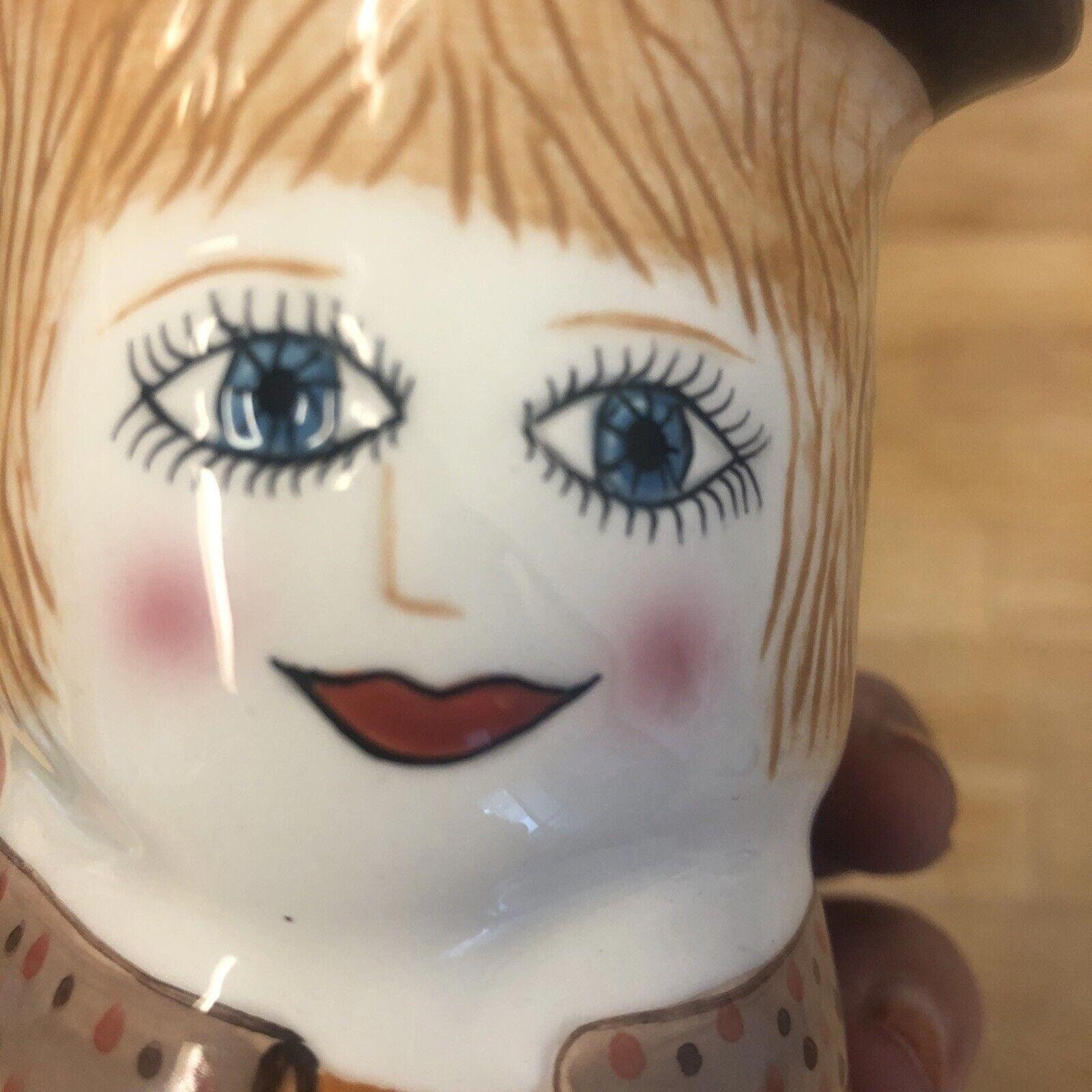 Rare Ganz Bella Casa Susan Paley Kate Smiling Lady Ceramic Flower Bud ...